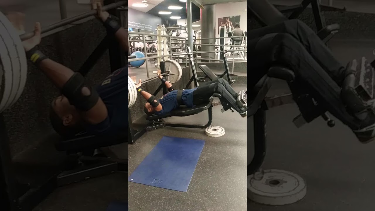 315lbs decline bench press using no legs - YouTube