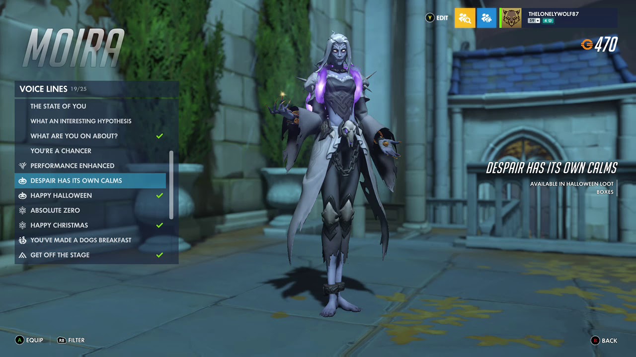 Overwatch XBOX ONE - Moira's Happy Halloween Halloween Voice line - YouTube