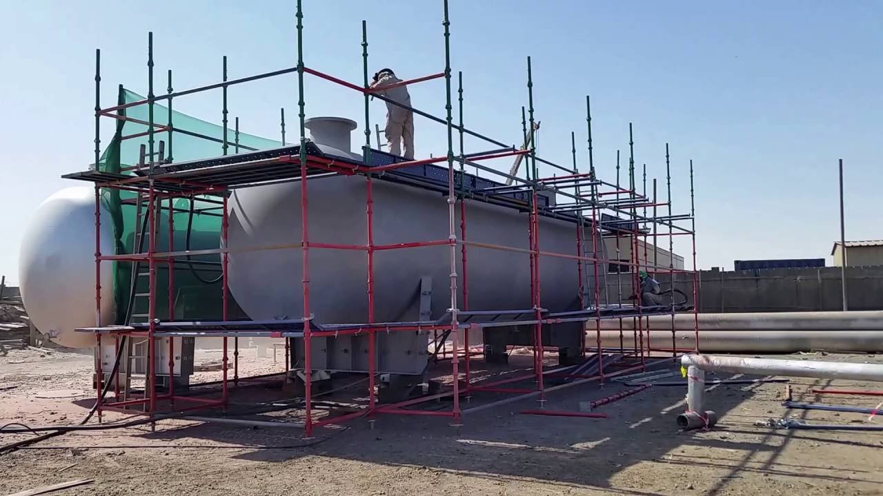 Pressure Tank Vessel Blasting 1 - YouTube