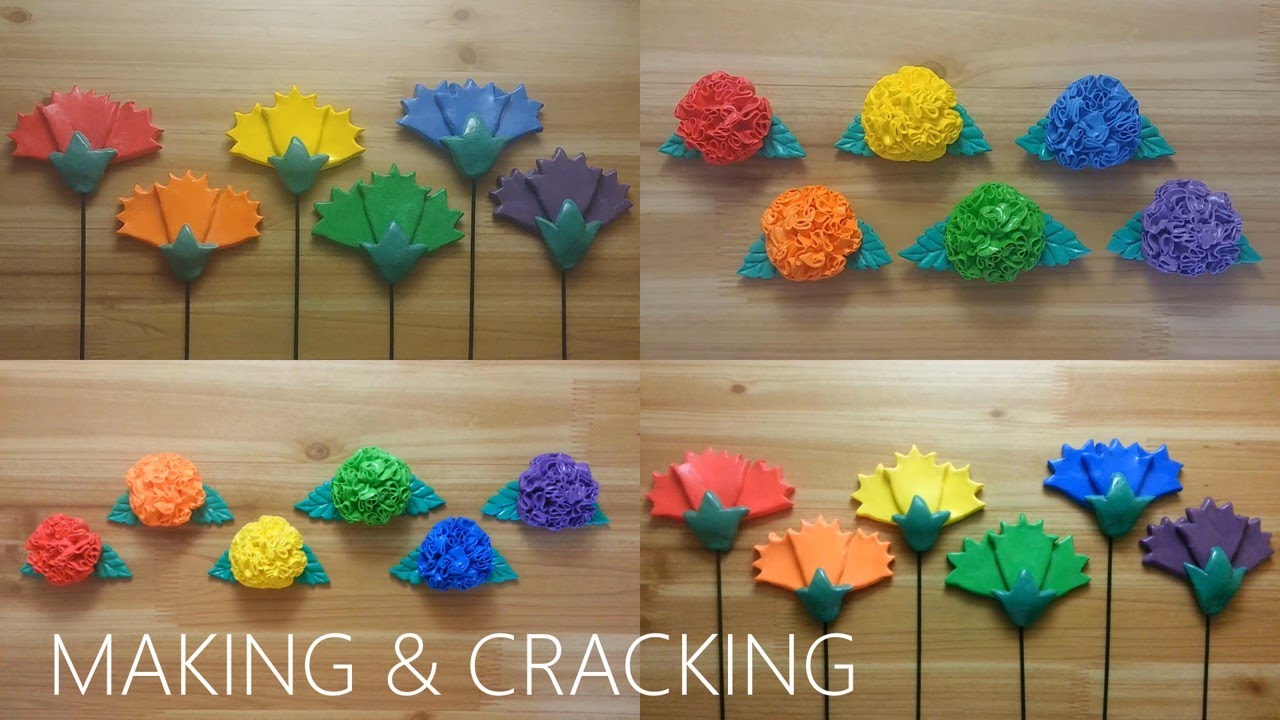 Rainbow carnations clay collection 무지개 카네이션 어버이날 클레이 모음 - YouTube