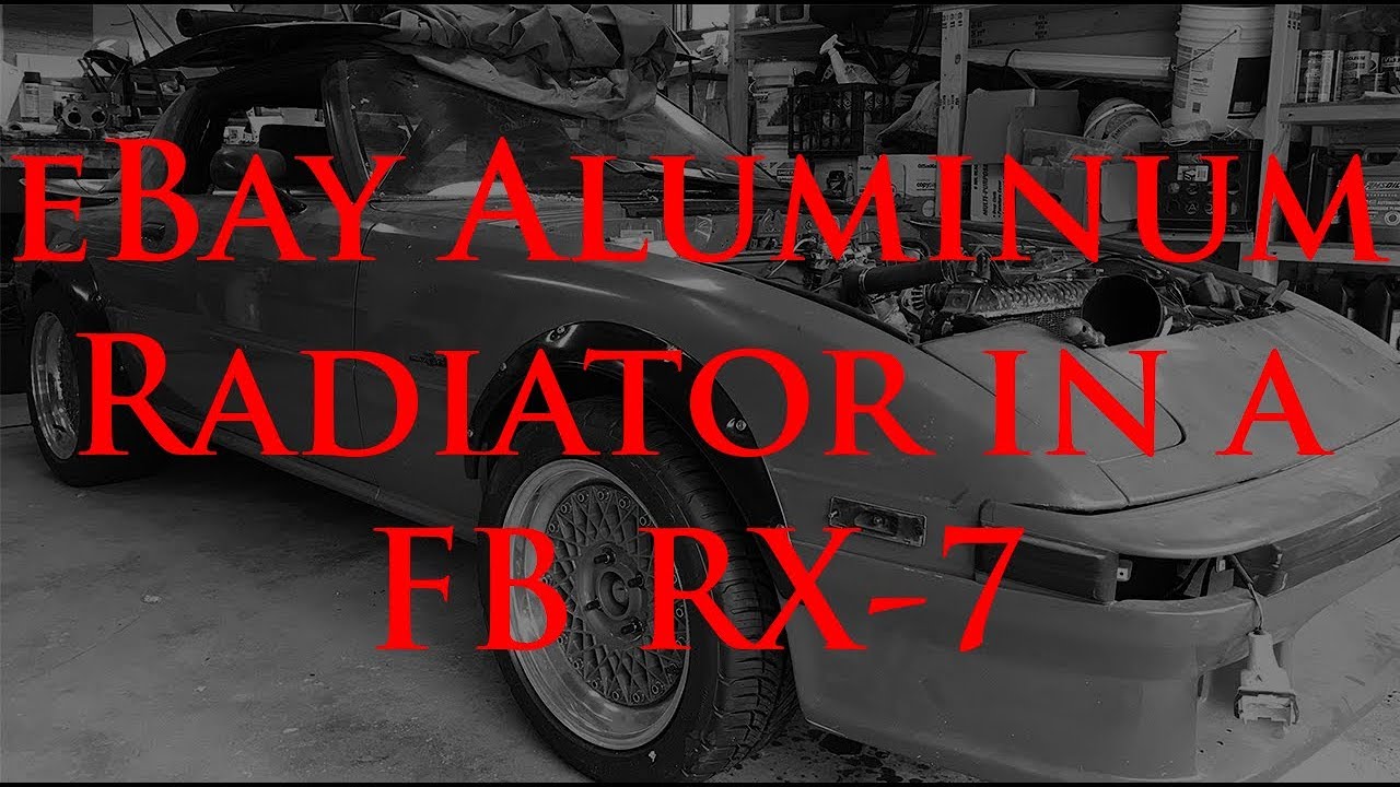 FB RX-7 eBay Aluminum Radiator and Fans Installation - YouTube