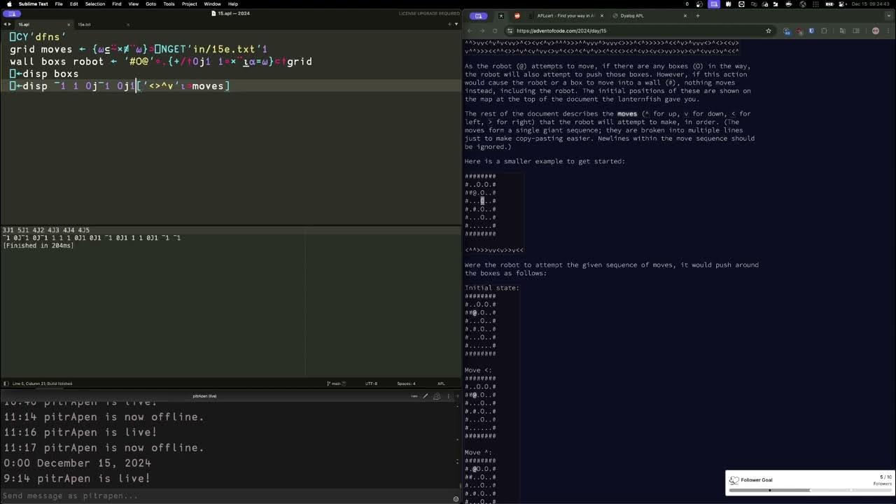 [Day 15] Advent of Code in APL - YouTube