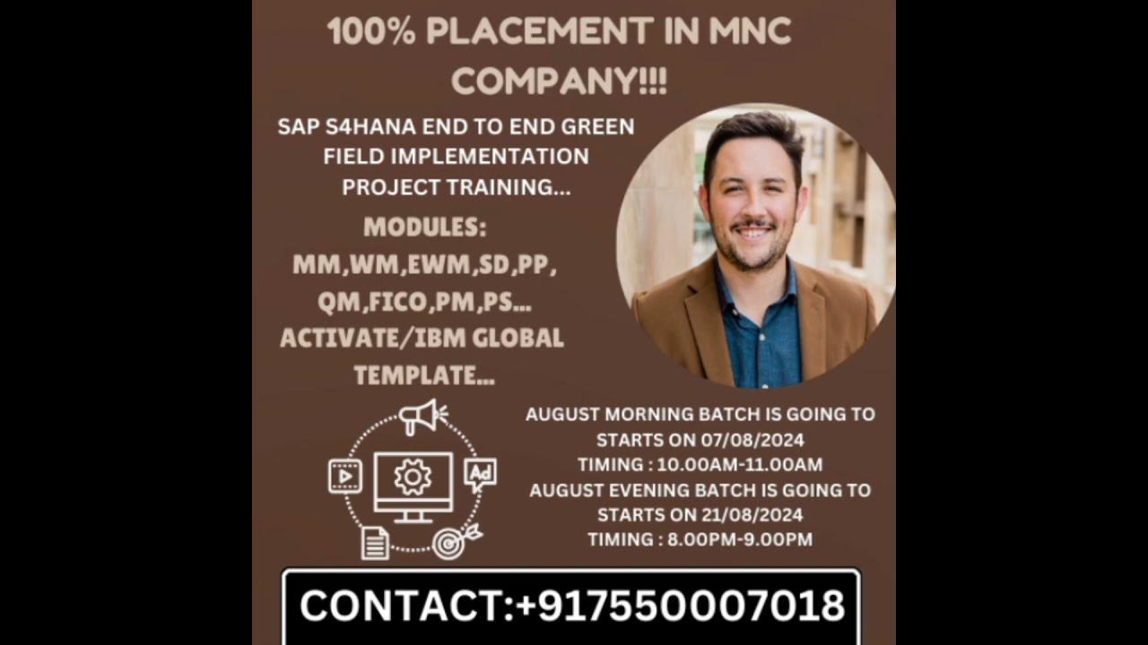 SAP S4HANA END TO END GREEN FIELD IMPLEMENTATION PROJECT TRAINING WITH ...