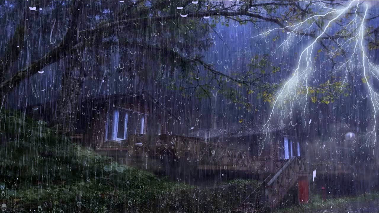 Fall Asleep Fast In 5 Minutes With Torrential Rain On Ancient Roof and ...