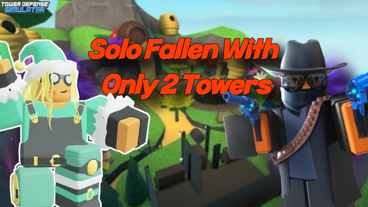 Solo Fallen with only 2 TOWERS! (Roblox Tower Defense Simulator) - YouTube