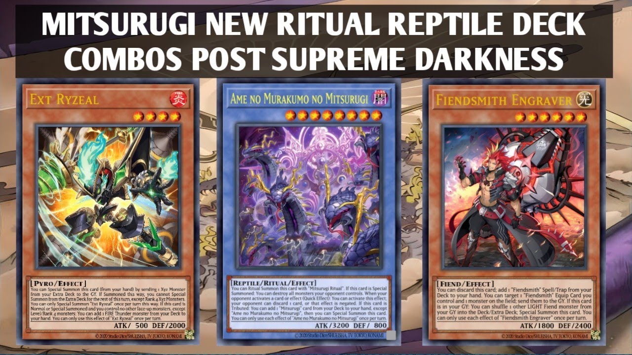 New Ritual Reptile Deck : Mitsurugi Combos Post Supreme Darkness TCG Yu ...