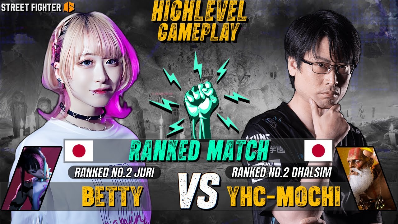 Street Fighter 6 BETTY (JURI) vs YHC-MOCHI (DHALSIM) High-Level ...