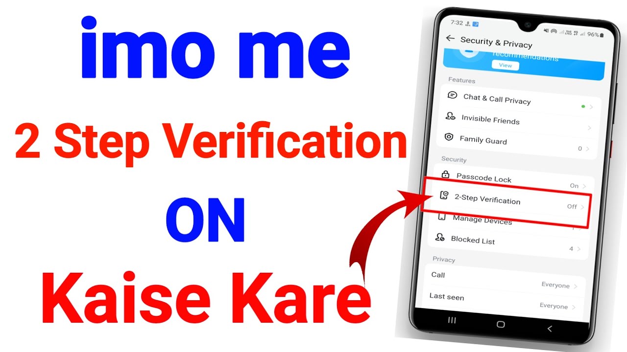 How To Turn On Imo 2 Step Verification - imo 2 step verication - YouTube