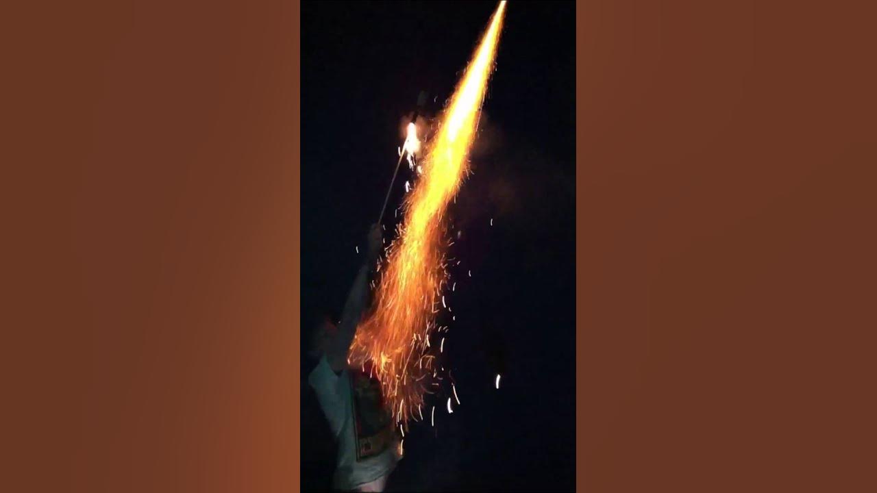 Firework stuck in ground - YouTube