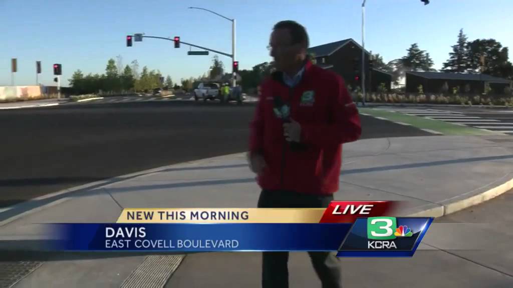 Davis opens new kind of bike intersection - YouTube