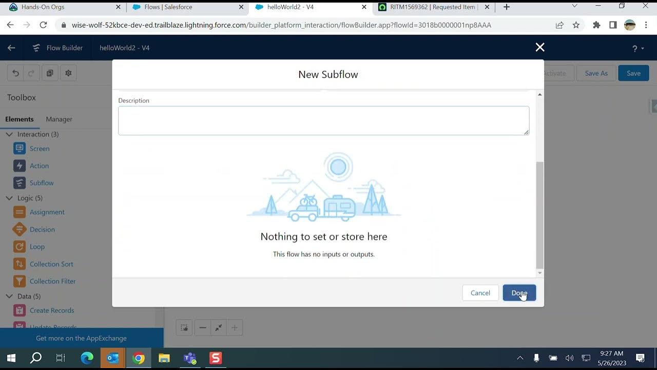 How to add a Subflow to a Salesforce Flow - YouTube