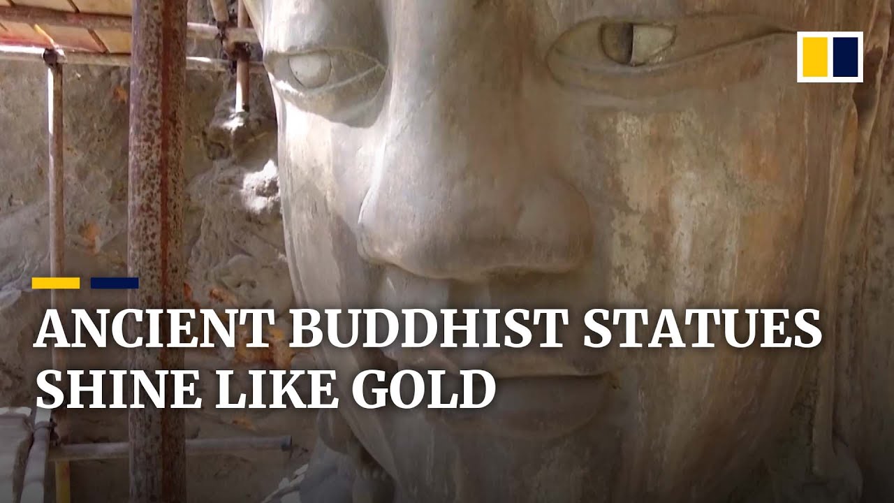 Ancient Buddhist statues discovered with traces of gold, silver and ...