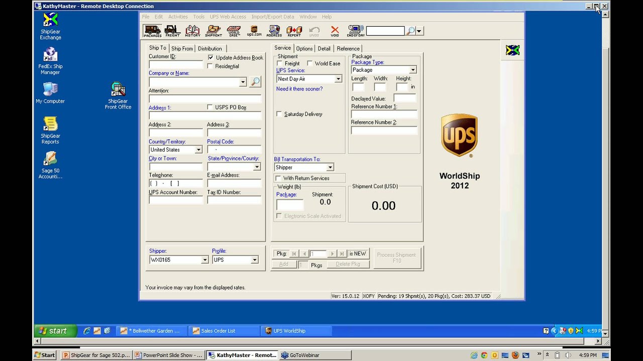ShipGear for Sage 50 UPS Worldship Integration - YouTube