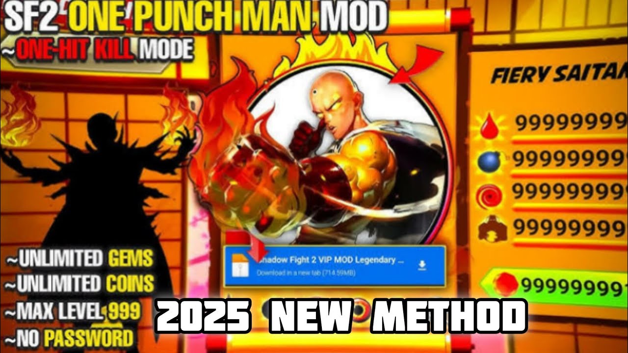 HOW TO DOWNLOAD SAITAMA ONE PUNCH MAN MOD IN SHADOW FIGHT 2 IN HINDI ...