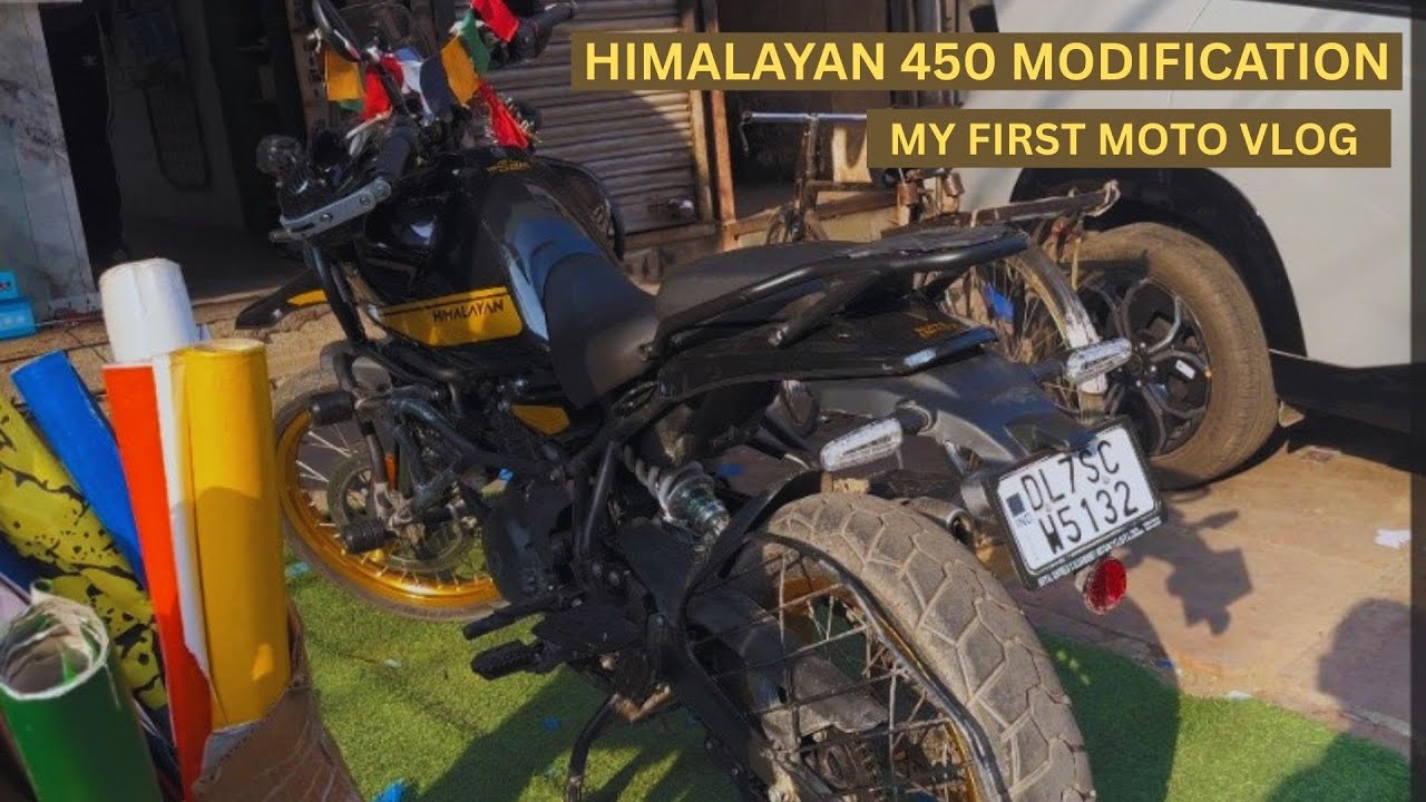 FINALLY | MY FIRST VLOG | HIMALAYAN 450 MODIFICATION ACCESSORIES - YouTube
