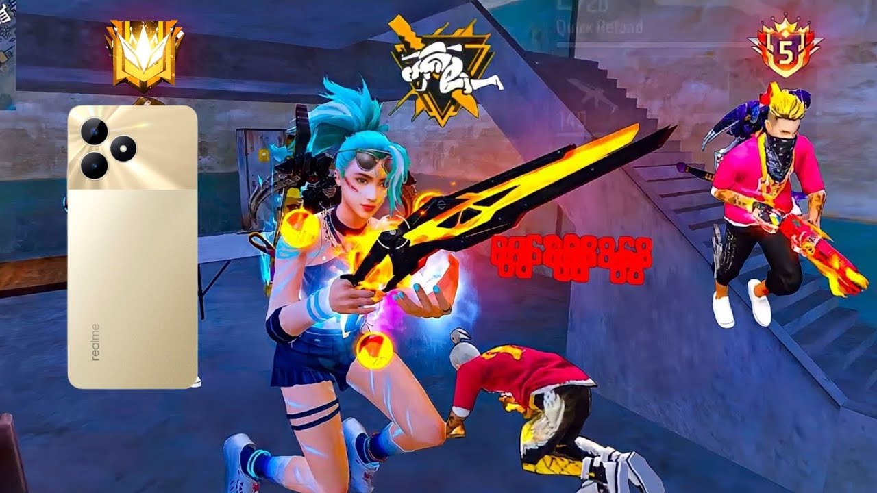 MSN ff 90% Headshot Rate 😳|📲 Realme C53 Free Fire Test | Realme C53 ...