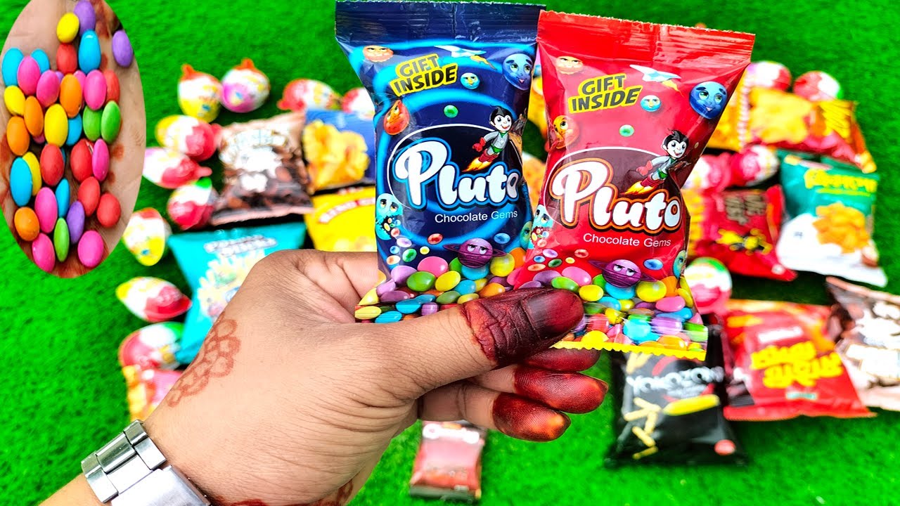 NEW! A LOTS OF PLUTO CANDIES CHOCOLATES GAME ASMR | MAGIC EGG WITH ...