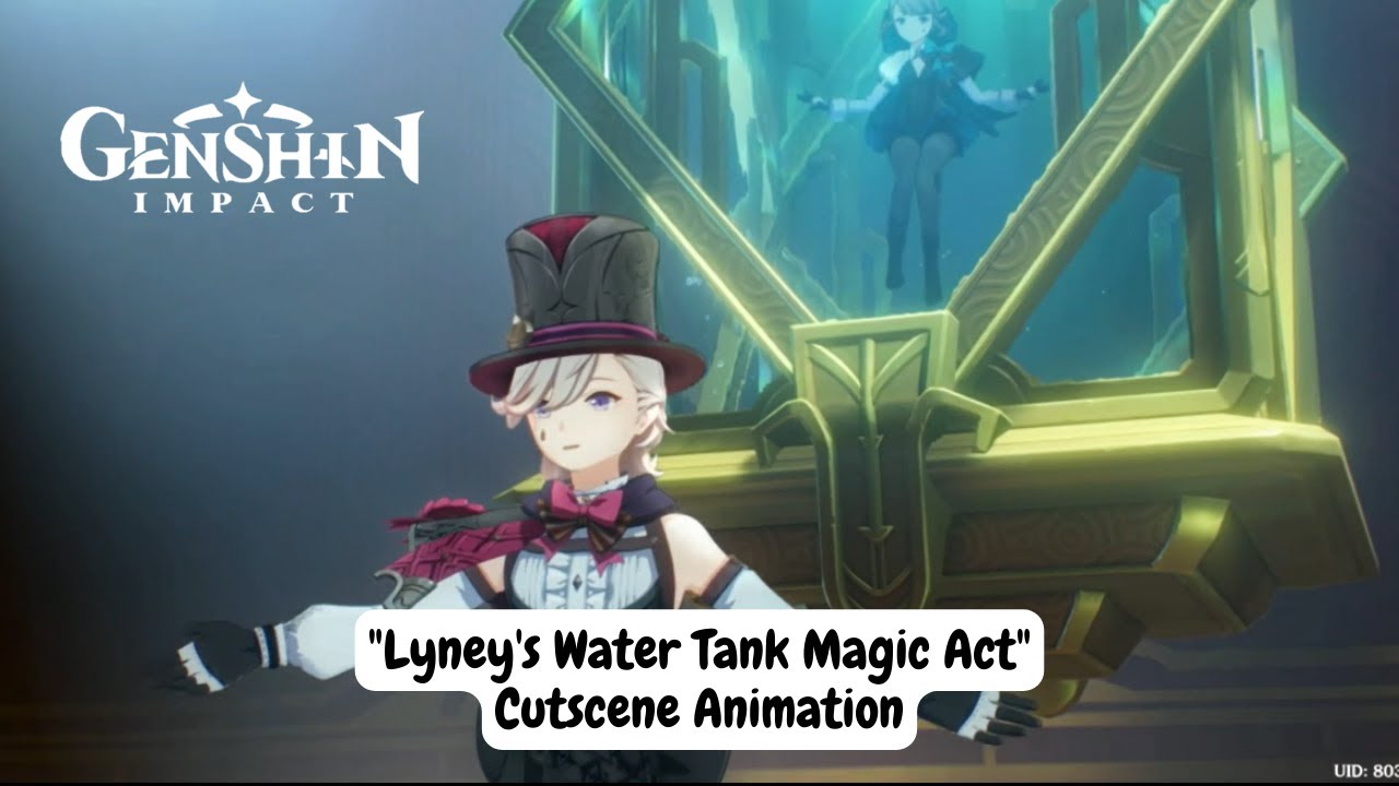 Lyney's Water Tank Magic Act Cutscene Animation - Opera House Show ...