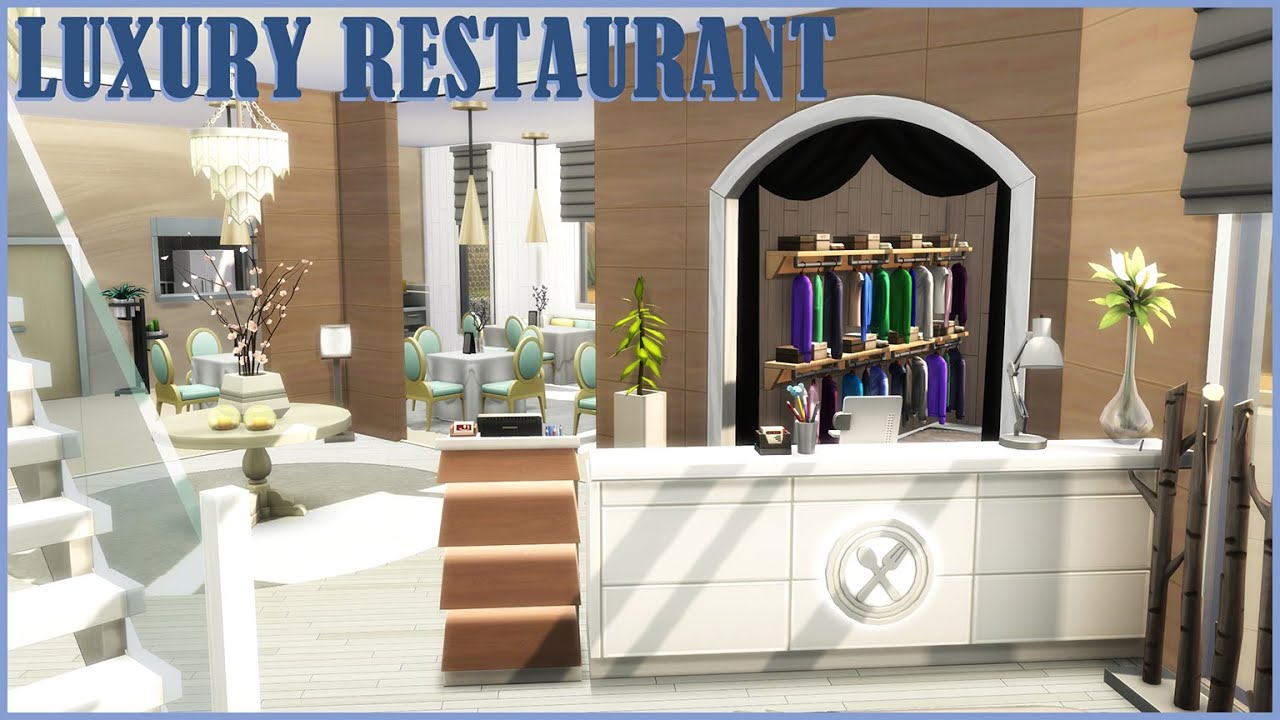 Luxury Restaurant to match my Hotel and Mall || the Sims 4 Speed Build ...