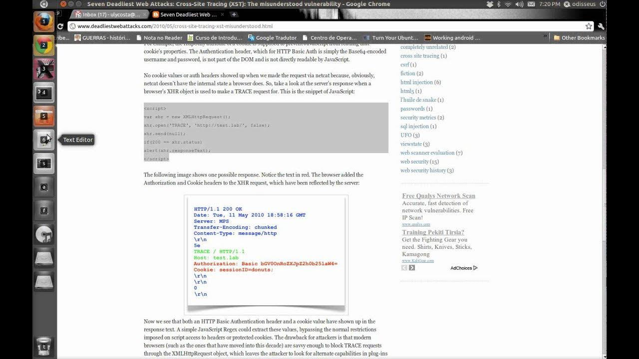 Webgoat: Cross-site scripting [Cross Site Tracing (XST) Attacks] - YouTube
