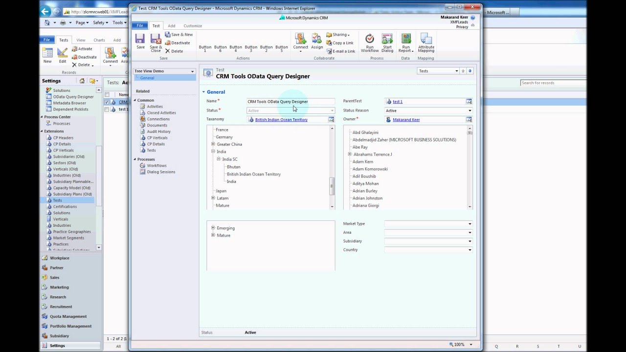 CRM 2011 TreeView_Demo - YouTube