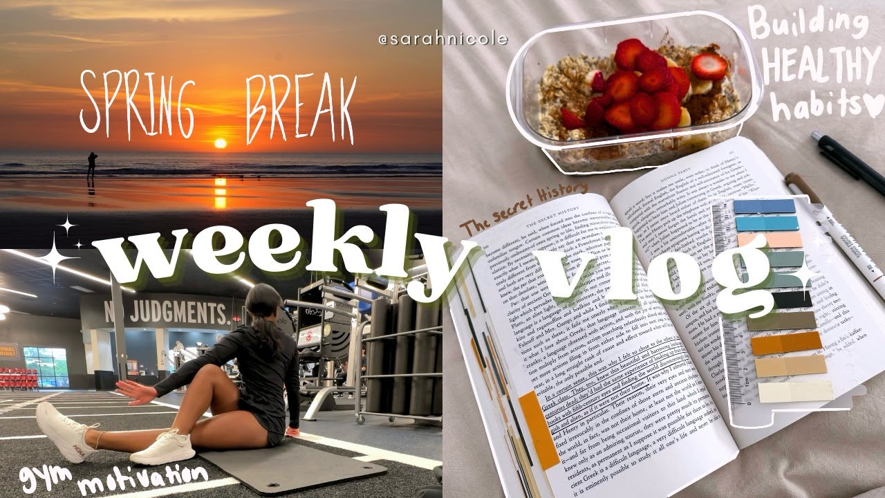 productive vlog🐰| getting my life together, spring break, working out ...