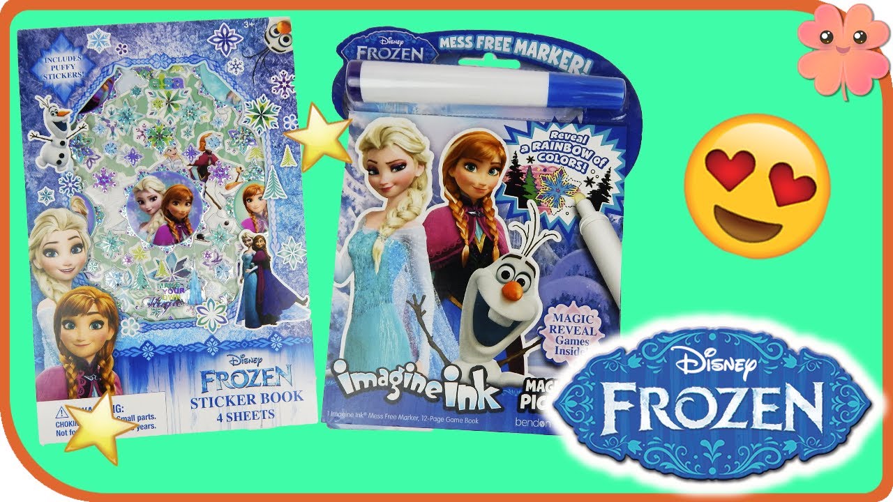 FROZEN Anna and Elsa Activity Book + Stickers - YouTube