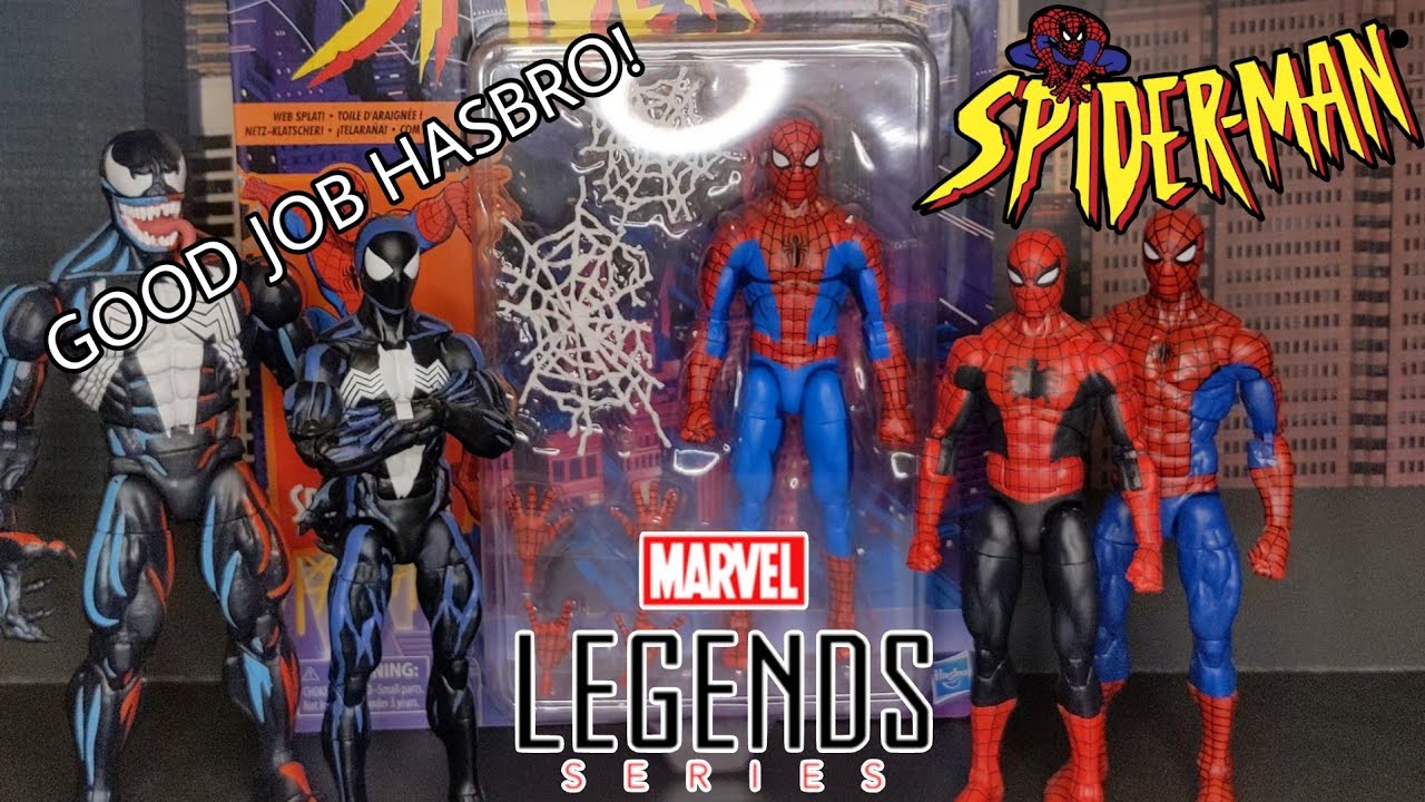 Marvel Legends Spider-Man 90s Animated Cel Shaded 6 Inch Figure Review ...