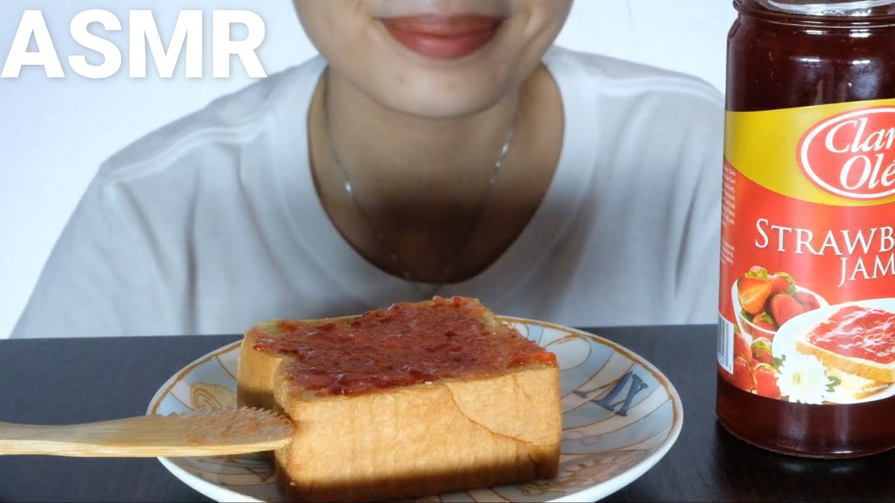 ASMR Toast and Strawberry jam - Eating Sounds, No Talking | Ynah ASMR ...