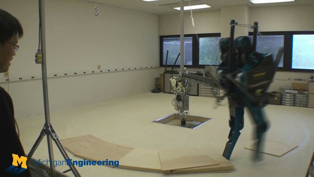 First attempt at walking over rough ground for Bipedal Robot MABEL ...