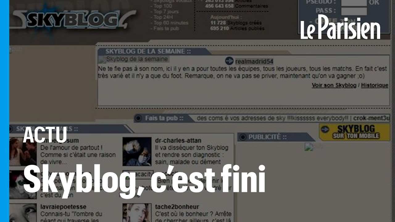 Skyrock annonce la fin des mythiques Skyblogs, voici comment ...