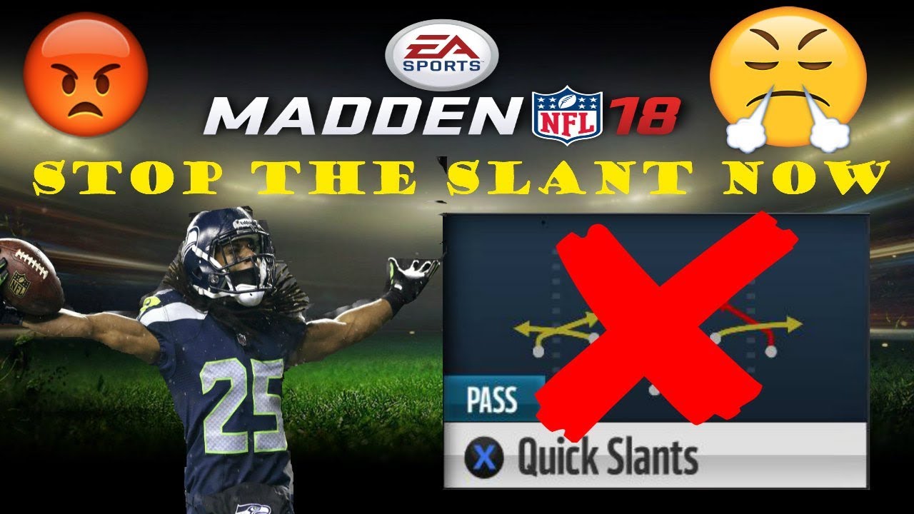 HOW TO STOP SLANT PASS - MADDEN 18 DEFENSE TIPS - YouTube