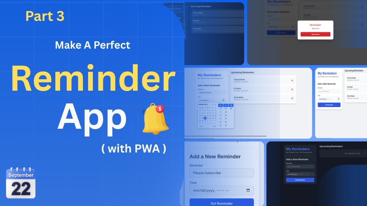 Build a Smart Reminder & Alarm App in JavaScript | Full Project - YouTube