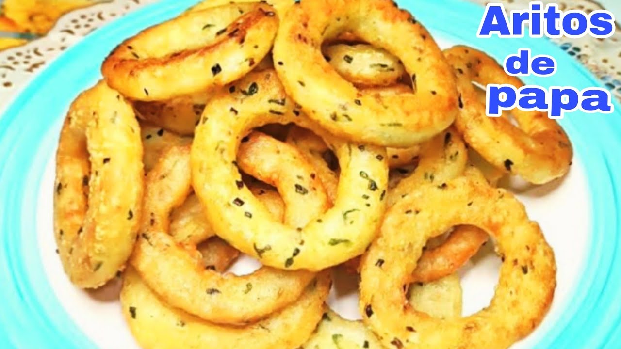 👌 AROS DE PAPA CON AJO 🍟El SNACK Más Fácil y Delicioso de Hacer - YouTube