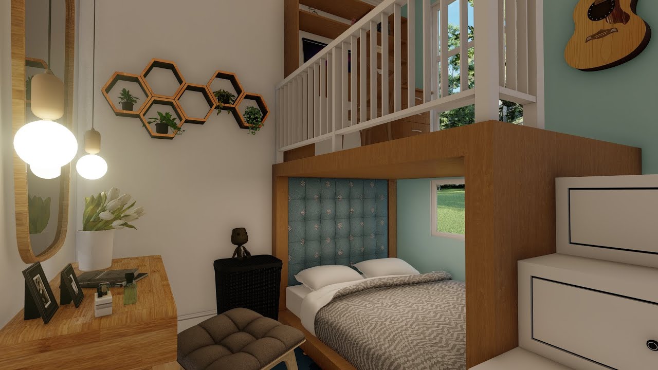 Bed room idea for small rooms [ 3.0x3.0 Meters ] | DEW ARCHI DESIGNS ...