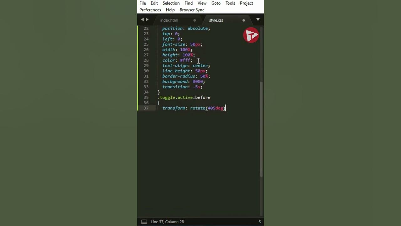 Create Toggle Button Expanding Navigation Menu Html And Css Sourcecode Youtube 