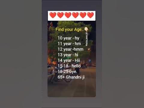 Find your age - YouTube