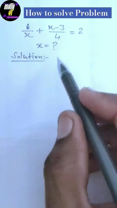 How to solve Problem mathematics. - YouTube