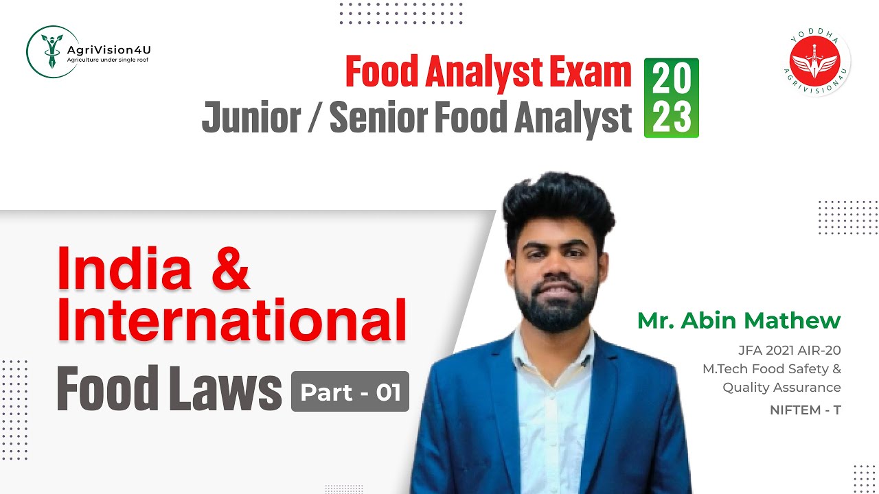 Indian & International Food Laws | JAE 2023 | Most important topic ...