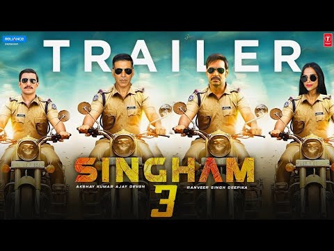 Singham 3 Official Trailer Ajay Devgan Akshay Kumar | Deepika Padukone  Ranveer Singh Karina Kapoor