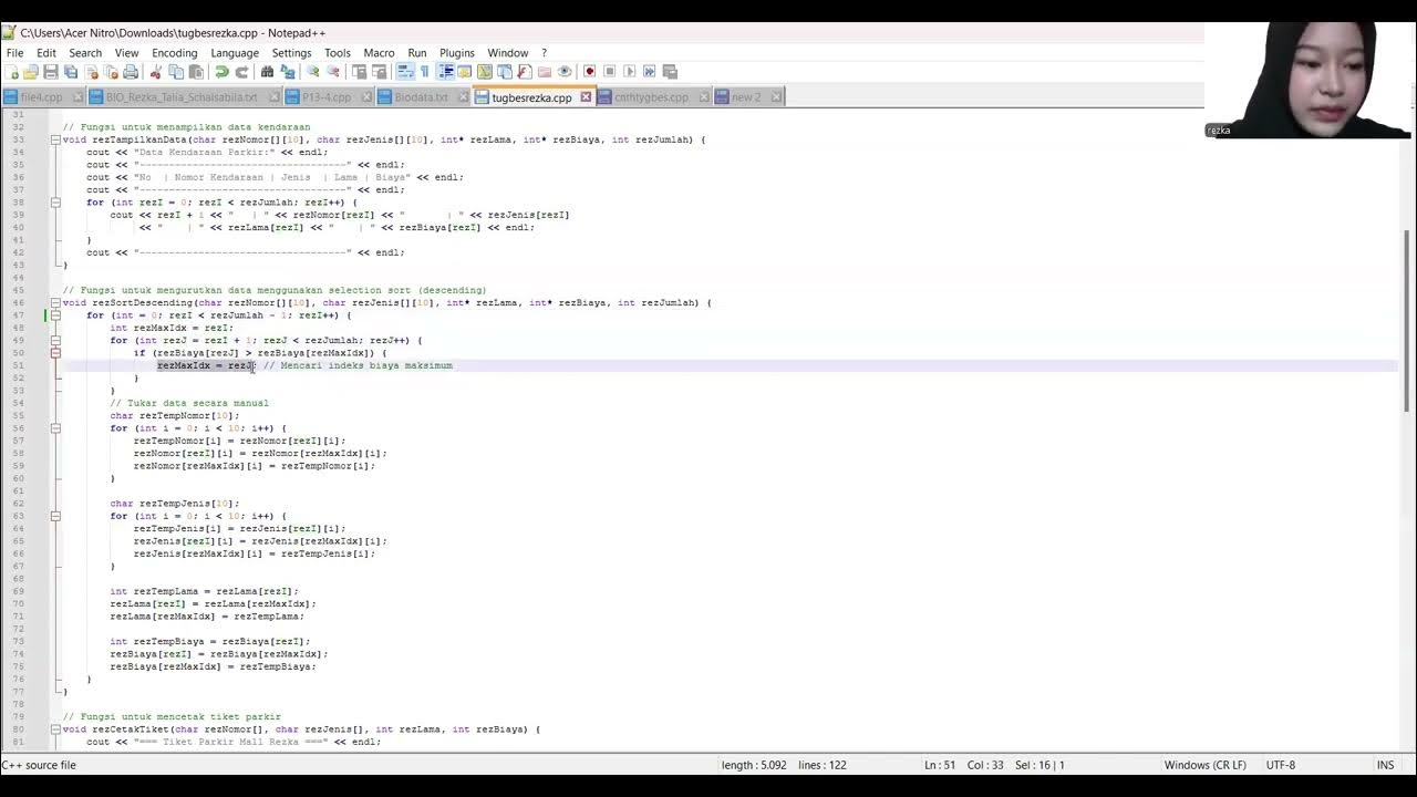 TUGAS BESAR PRAKTIKUM ALGORITMA & PEMROGRAMAN SI TIKET PARKIR (TANPA INPUTAN) - YouTube