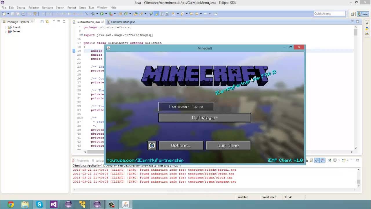 [1.5] Minecraft Client Tutorial: Scrolling Text and Random Splashes - YouTube