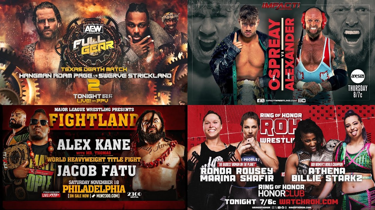 Top 15 Matches of AEW, Impact Wrestling, MLW & ROH: November 2023 - YouTube