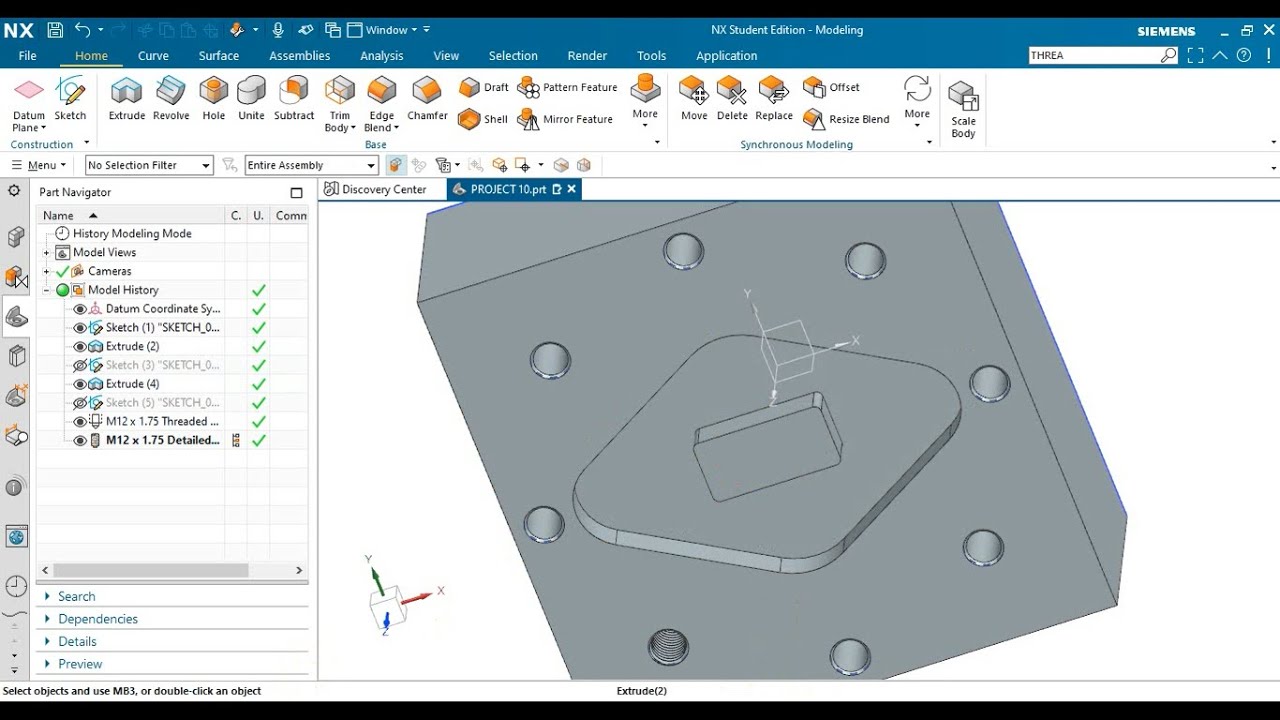 PROJECT 10 TUTORIAL NX 2027 - YouTube