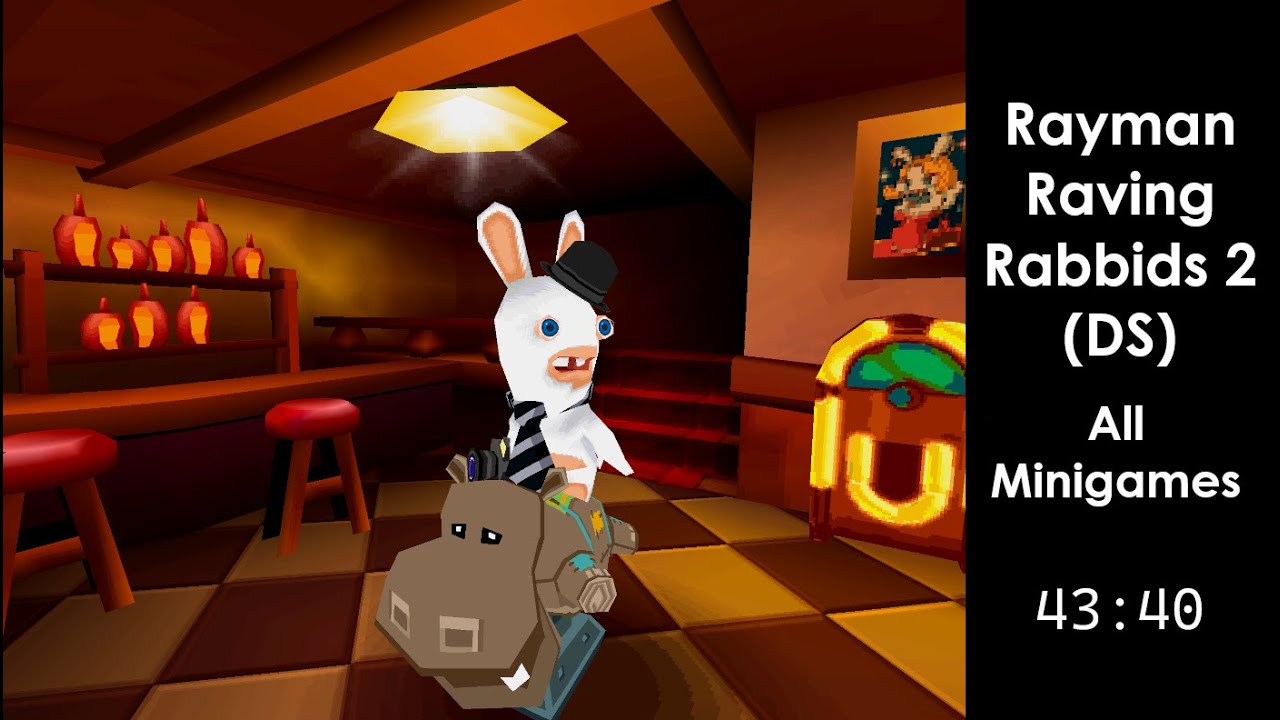 Rayman Raving Rabbids 2 (DS) All Minigames in 43:40 - YouTube