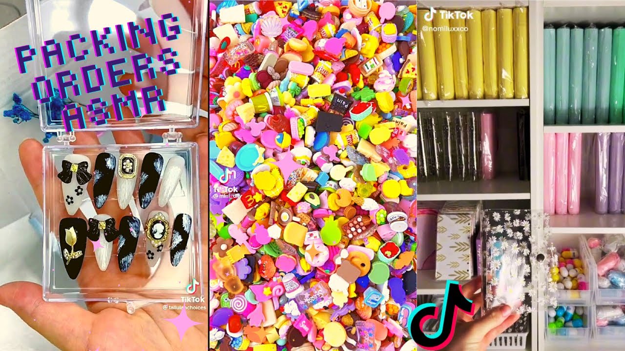 Satisfying packing orders ASMR style TikTok compilation #24 #asmr #packingorders #smallbusiness ...