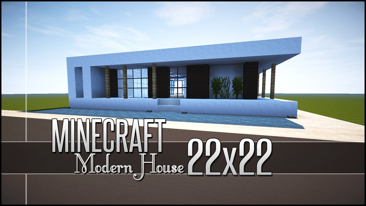 Minecraft Let's Build - Small Modern House 22x22 - YouTube