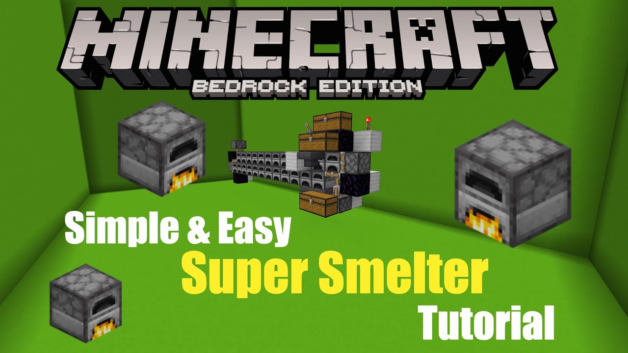 Simple and Easy SUPER SMELTER! |Minecraft Bedrock 1.16+| [Tutorial ...