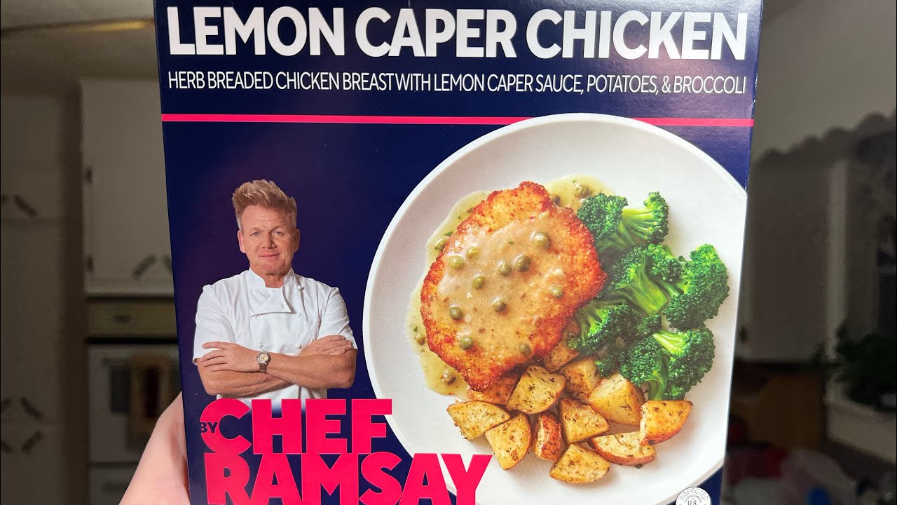 Gordon Ramsey Lemon caper chicken frozen dinner review - YouTube