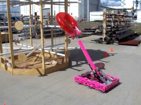 Team 233 (The Pink Team) Roccobot 2k7 Scoring a Ringer - YouTube
